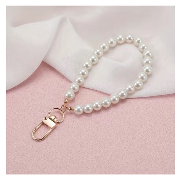 Accessories | Pearl And Gold Keychainwristlet Handle | Poshmark